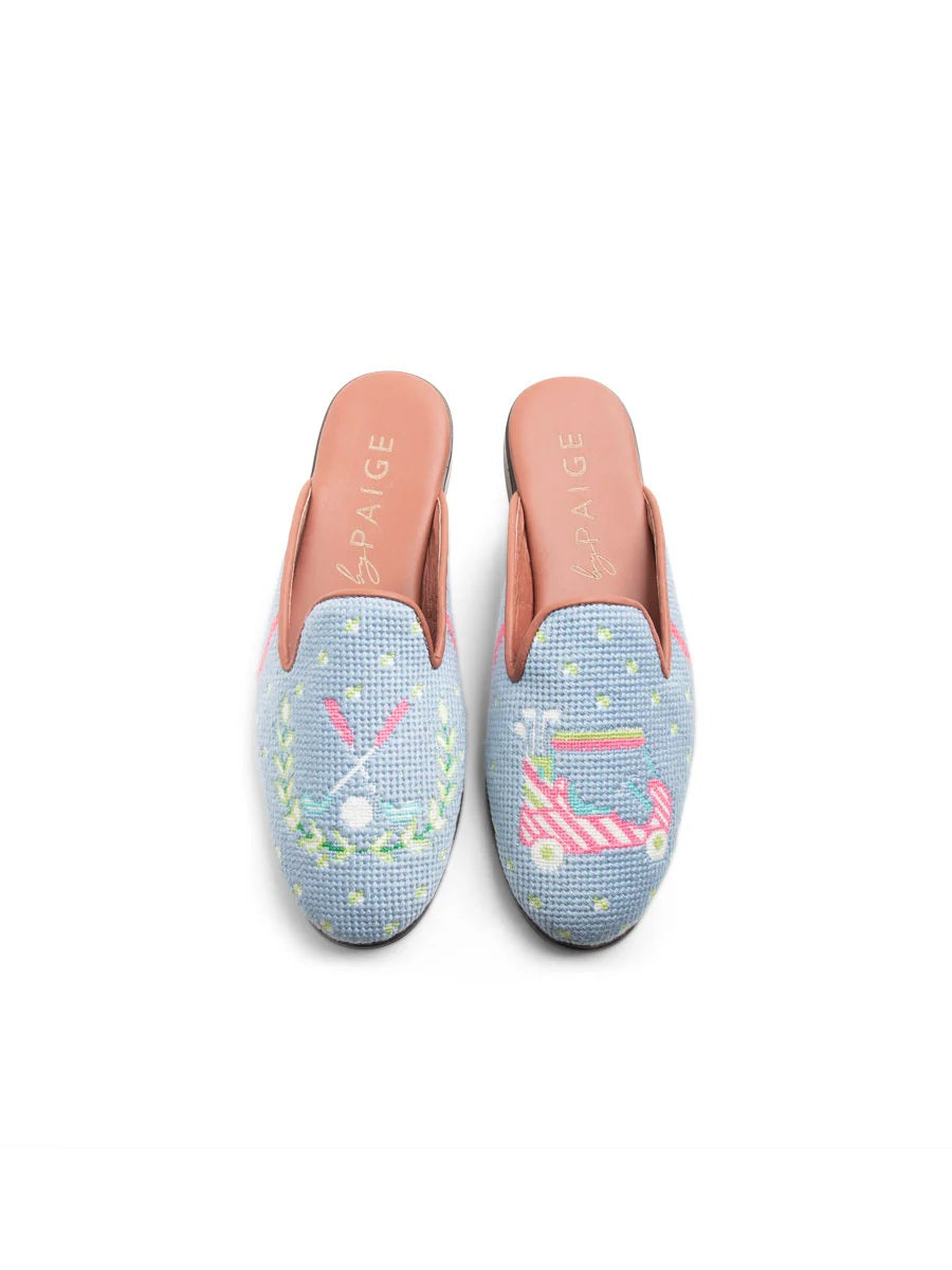 Misses Needlepoint Mule Golf | Designs by Lillie