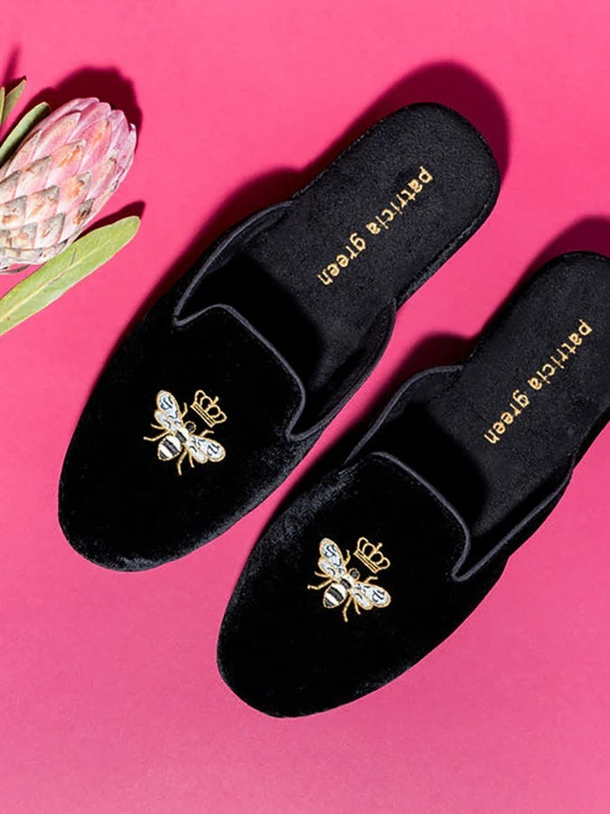 Patricia Green Slippers Queen Bee | Designs by Lillie