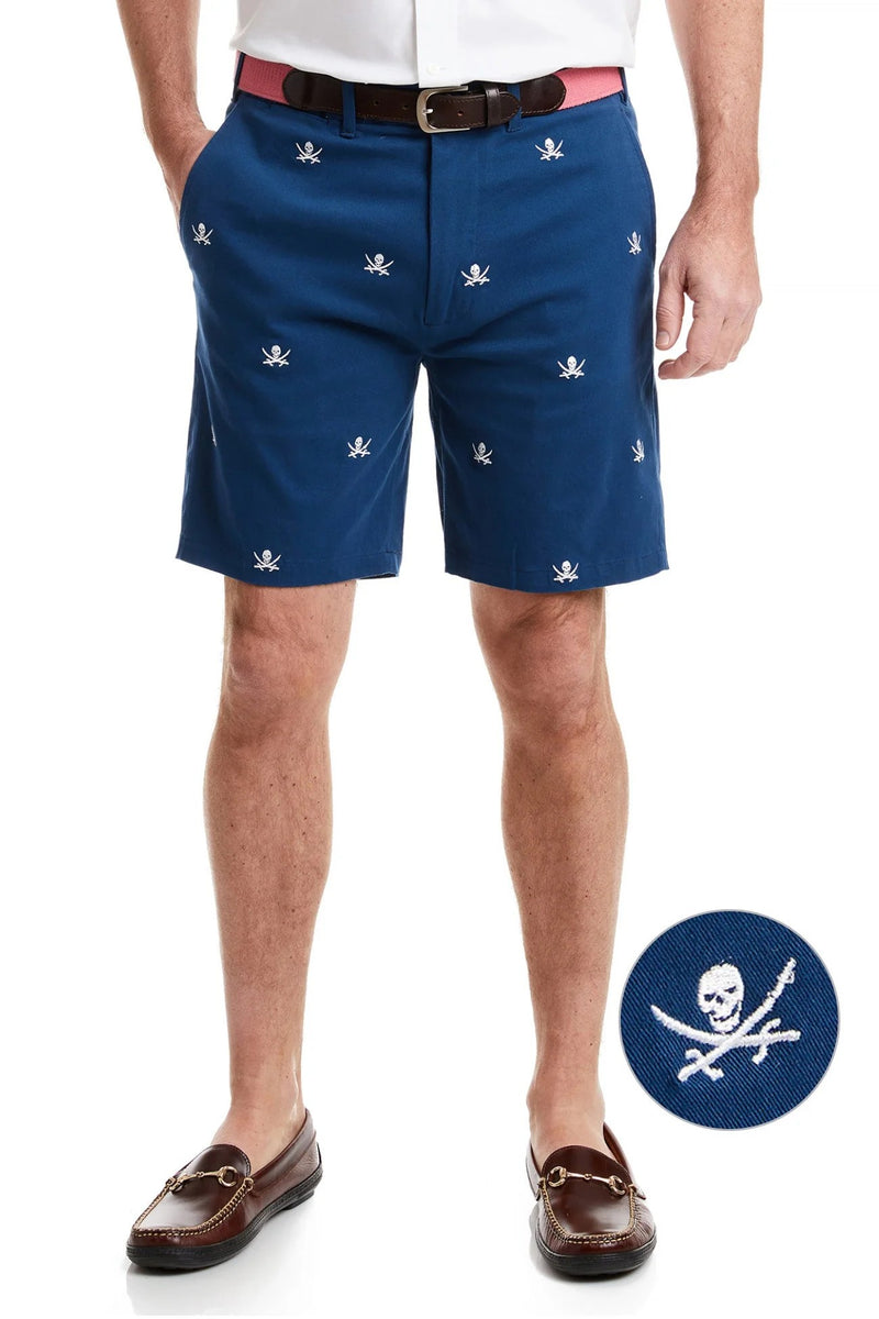 Men's Embroidered Shorts Calico Jack | Designs by Lillie